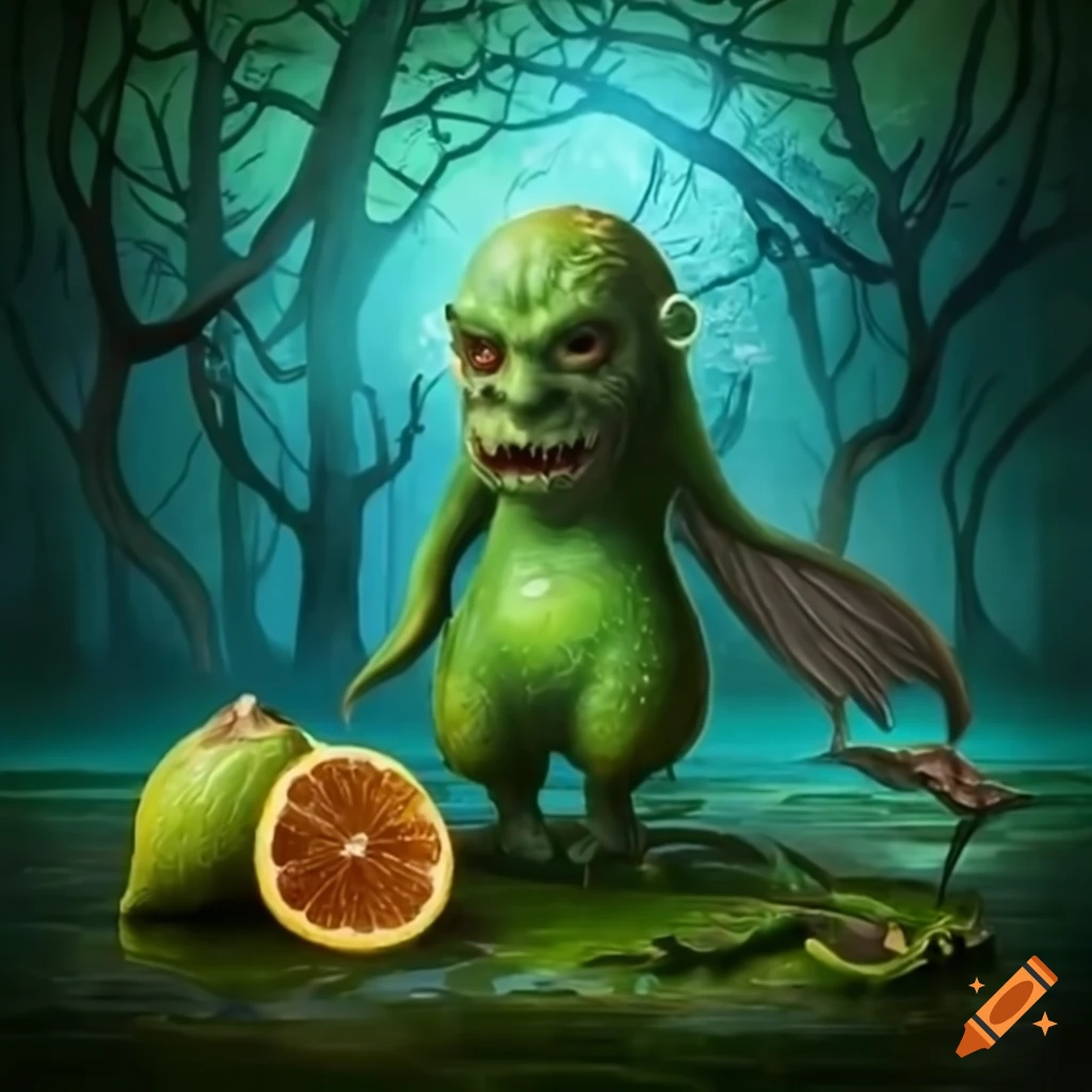 Enchanted forest scene with mythical creatures and magic elements on Craiyon