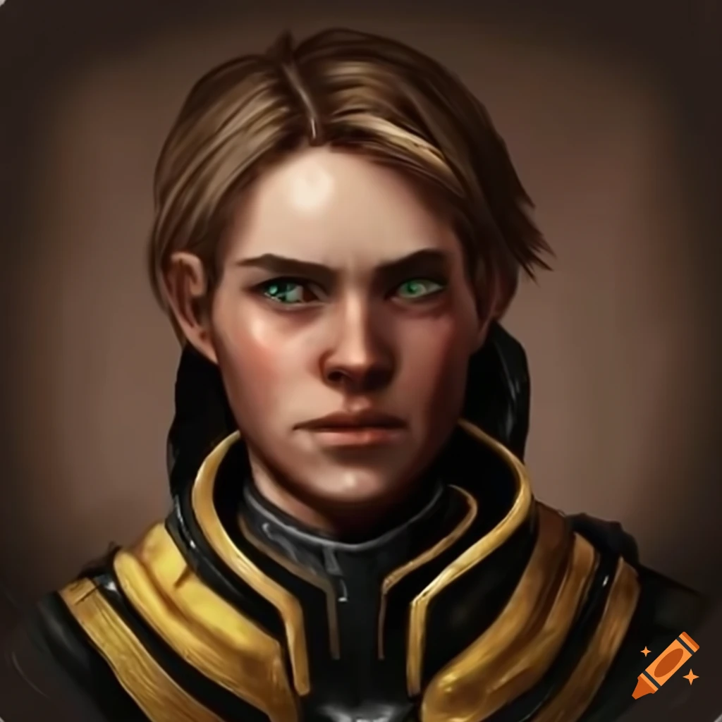 Young human starship captain on Craiyon