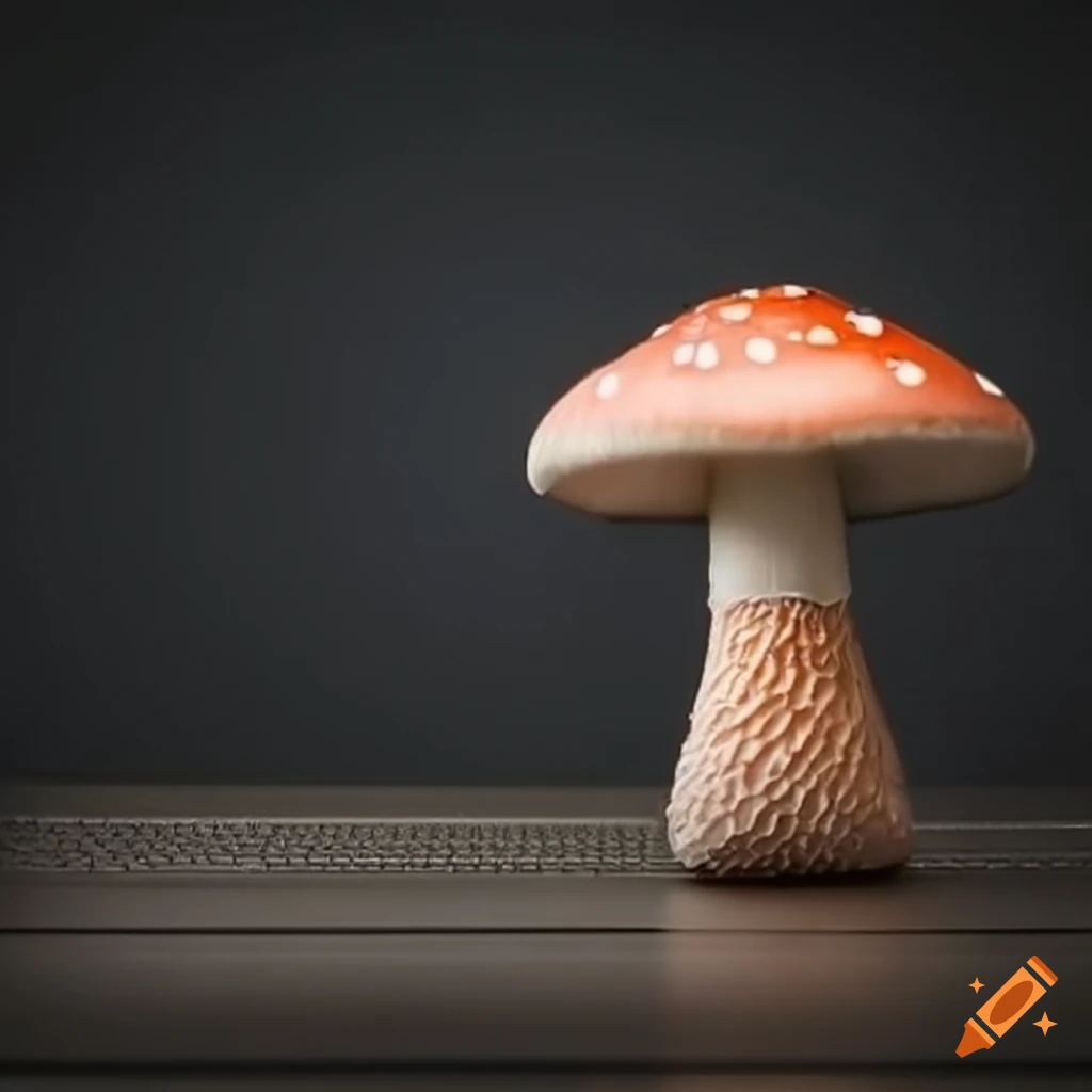 Mushroom laptop on Craiyon