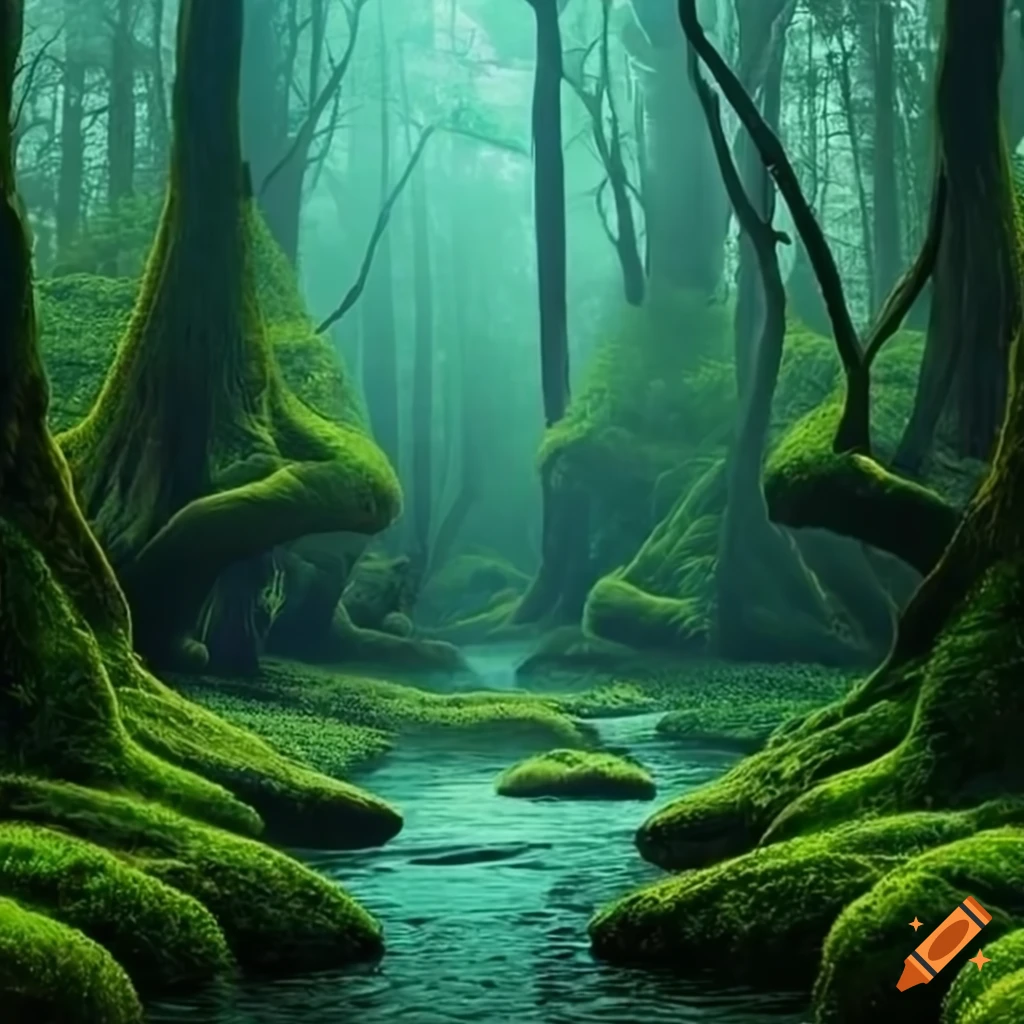 Mystical forest on Craiyon