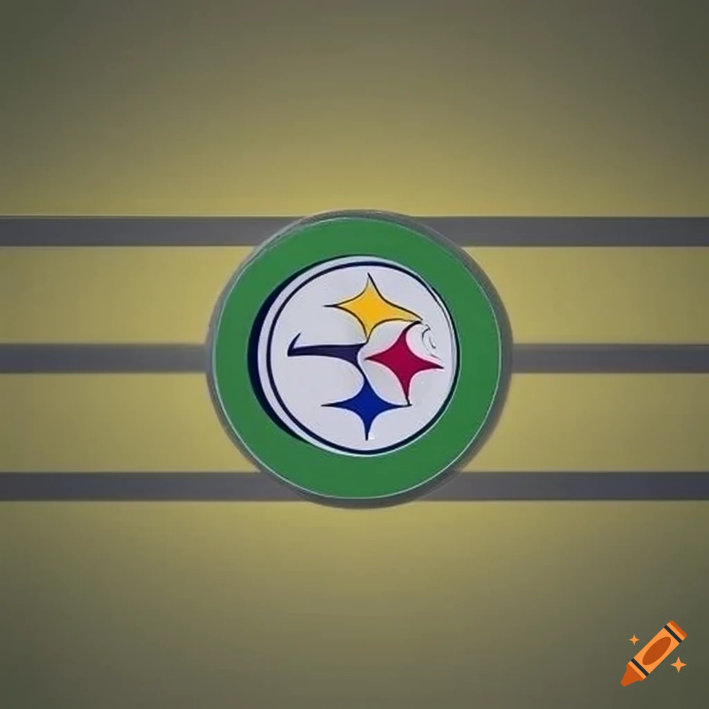 Pittsburgh Steelers logo in dynamic green and yellow design on Craiyon