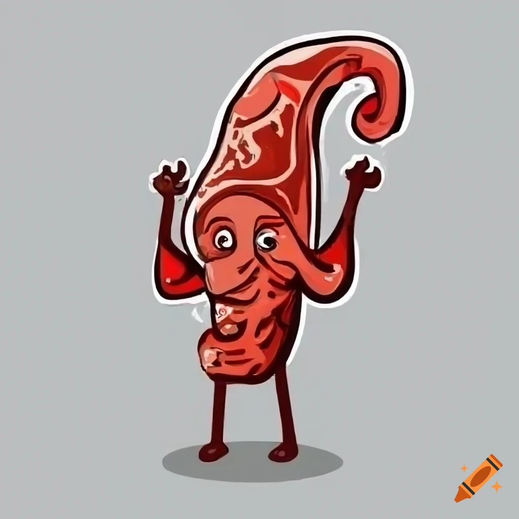 Meat wizard cartoon character on Craiyon