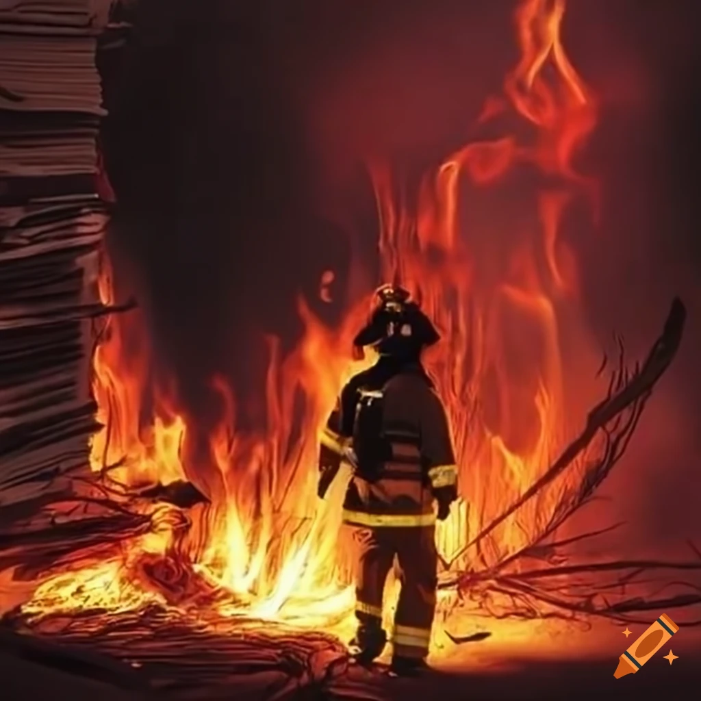 Fireman Burning Books