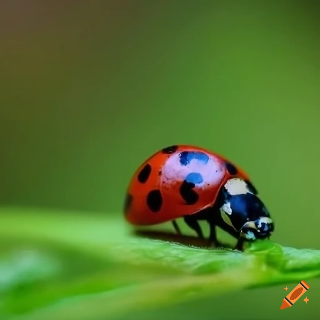 Creepy ladybug in a forest on Craiyon