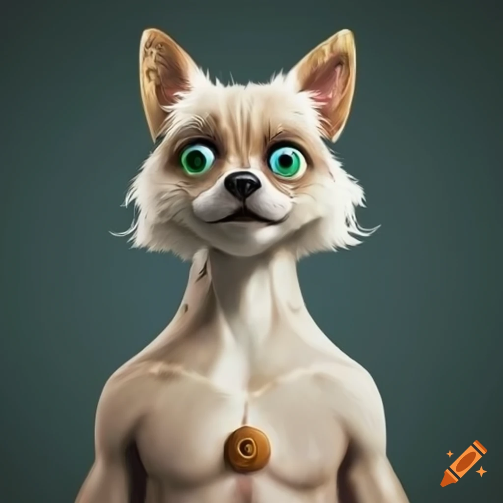 Anthropomorphic dog character on Craiyon