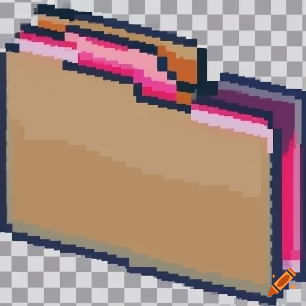Pixel art folder icon on Craiyon