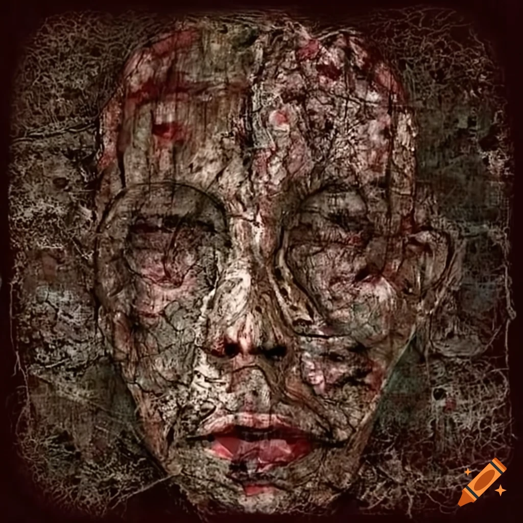 Abstract representation of memory loss with fear and decay elements on ...