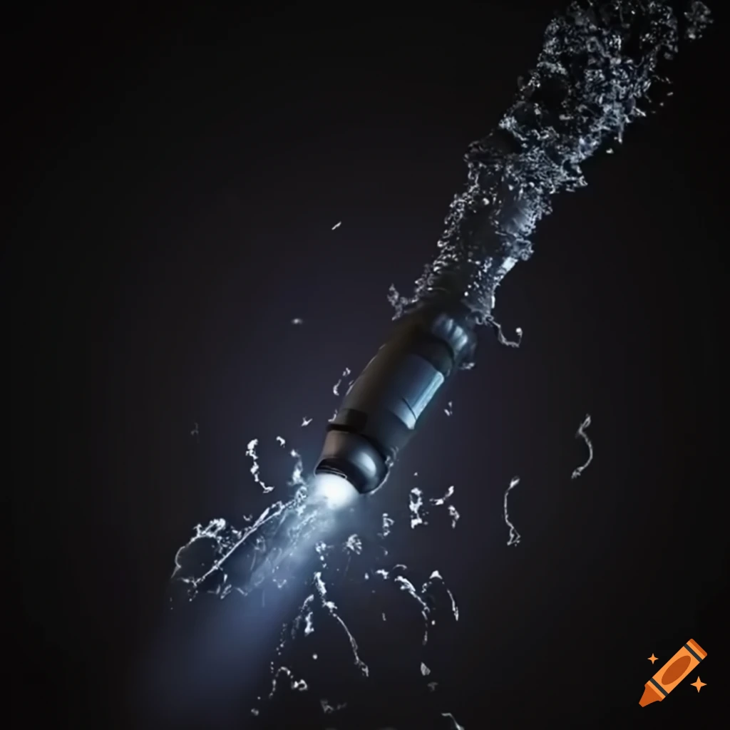 Disintegrating flashlight on Craiyon