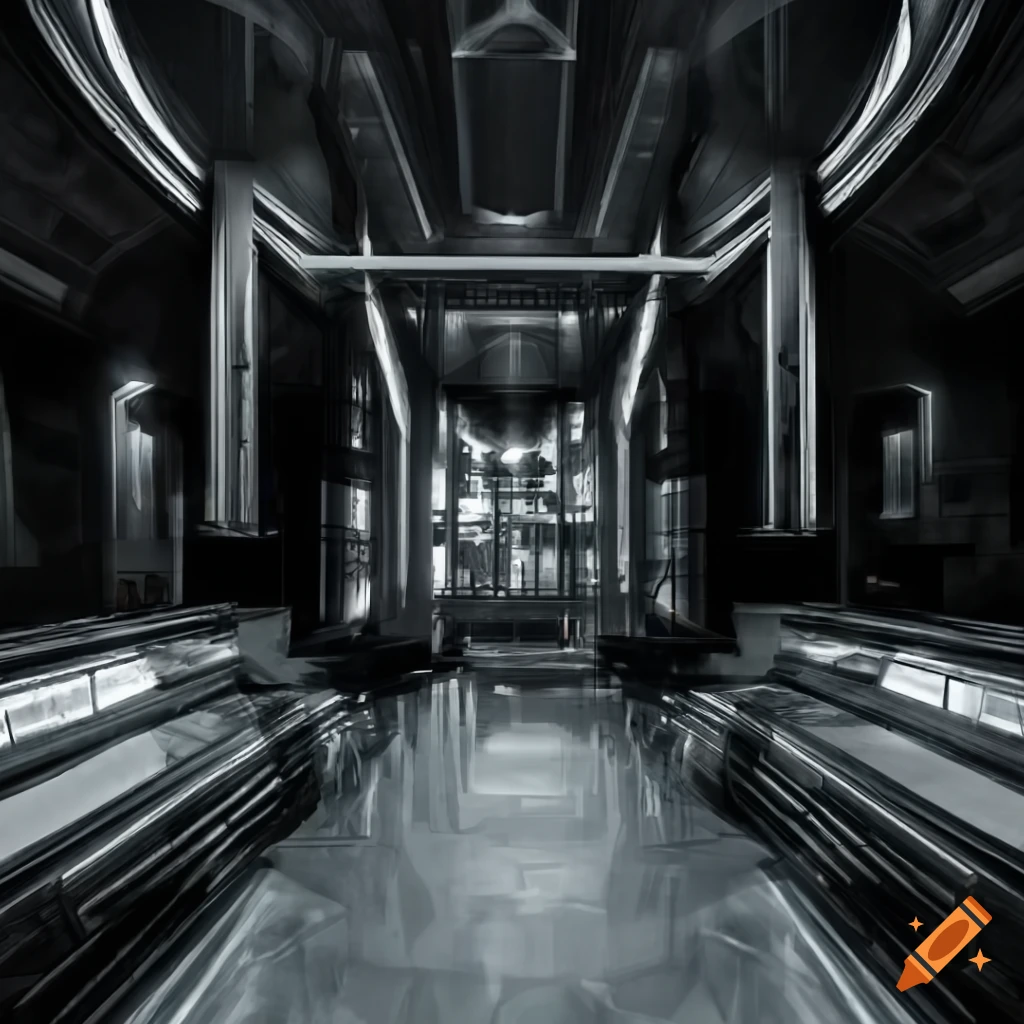 Western futuristic lobby on Craiyon