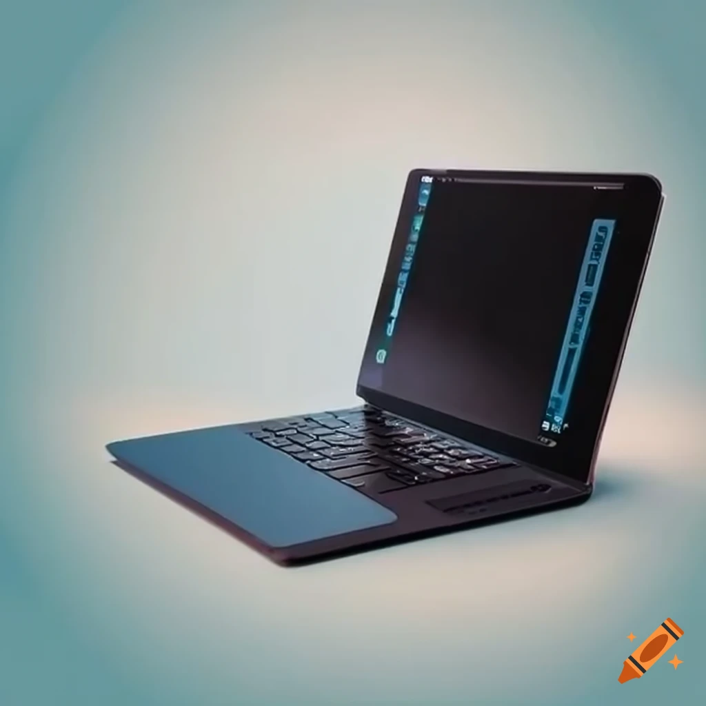 Laptop with integrated workpad and tablet on Craiyon