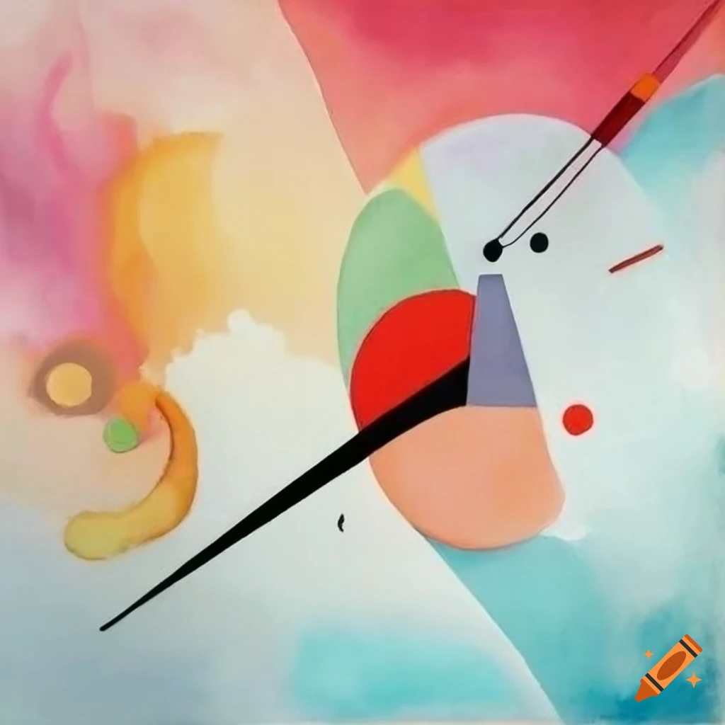 Abstract art with geometric shapes in kandinsky style on Craiyon