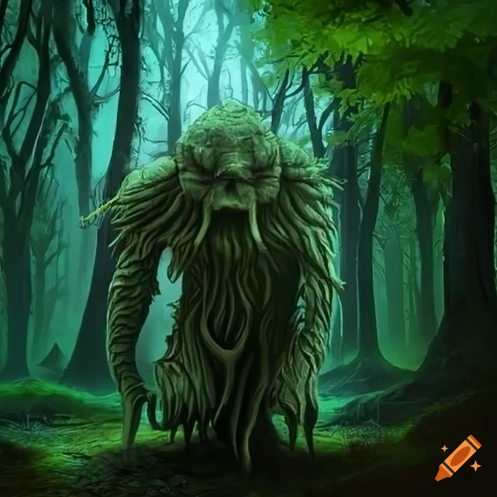 Fantasy ent creature in a forest on Craiyon