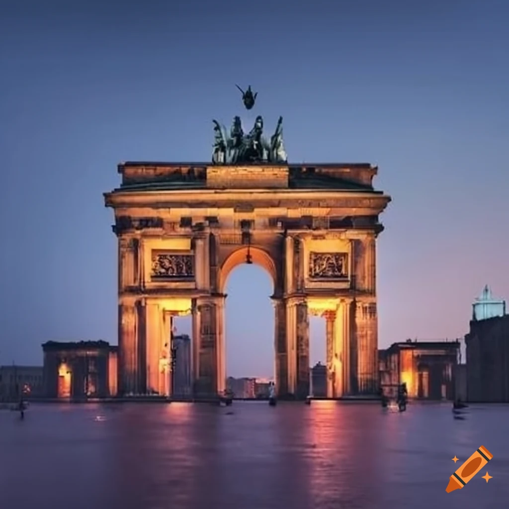 Berlin with arc de triomphe instead of brandenburg gate on Craiyon