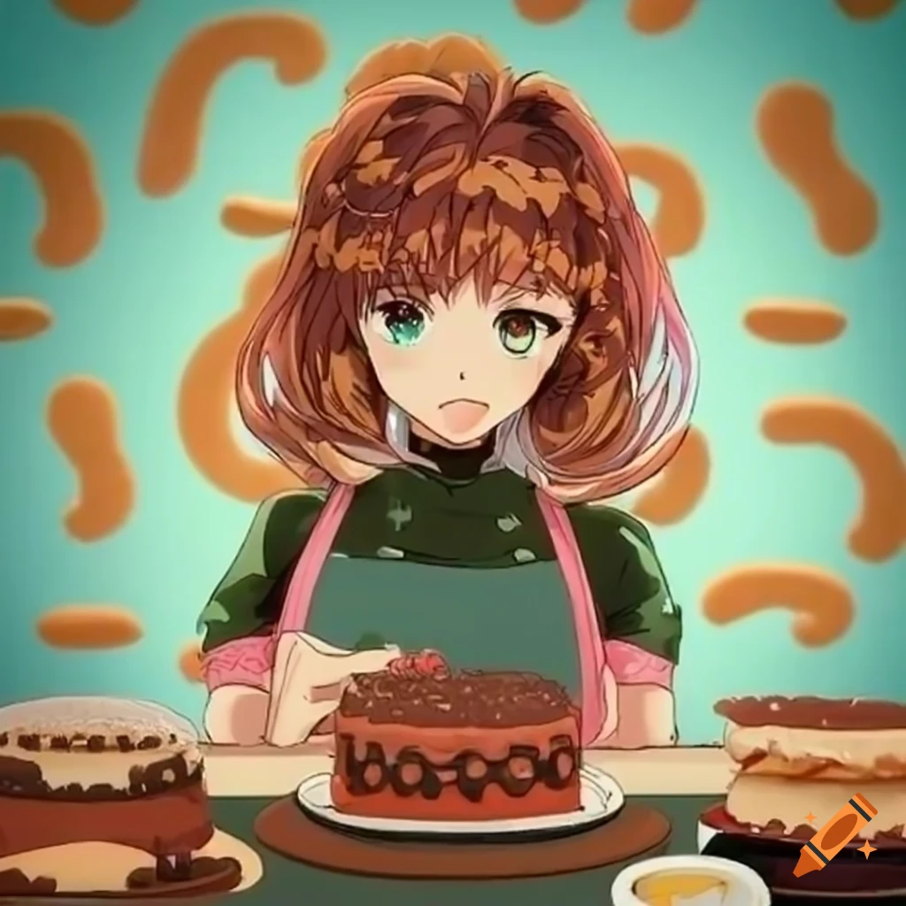 Great british baking show anime version on Craiyon