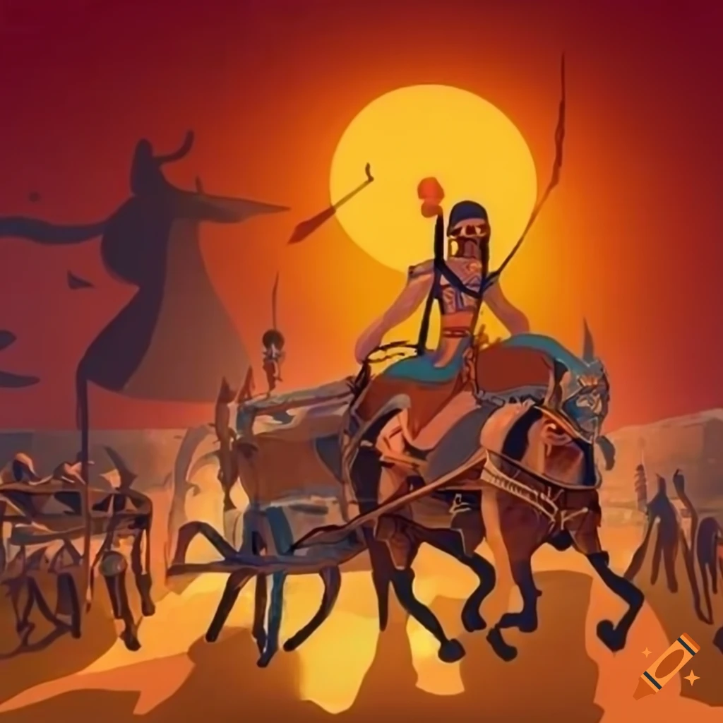 Ancient israelites crossing the divided red sea with pharaoh's army ...