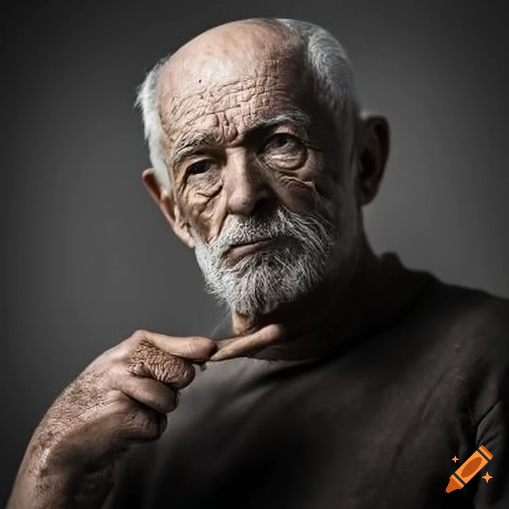 Impatient older man pointing on Craiyon