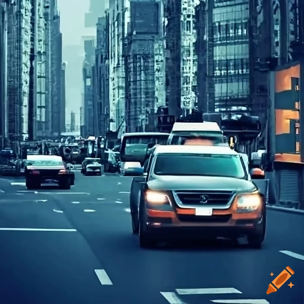 Heavy car traffic on Craiyon