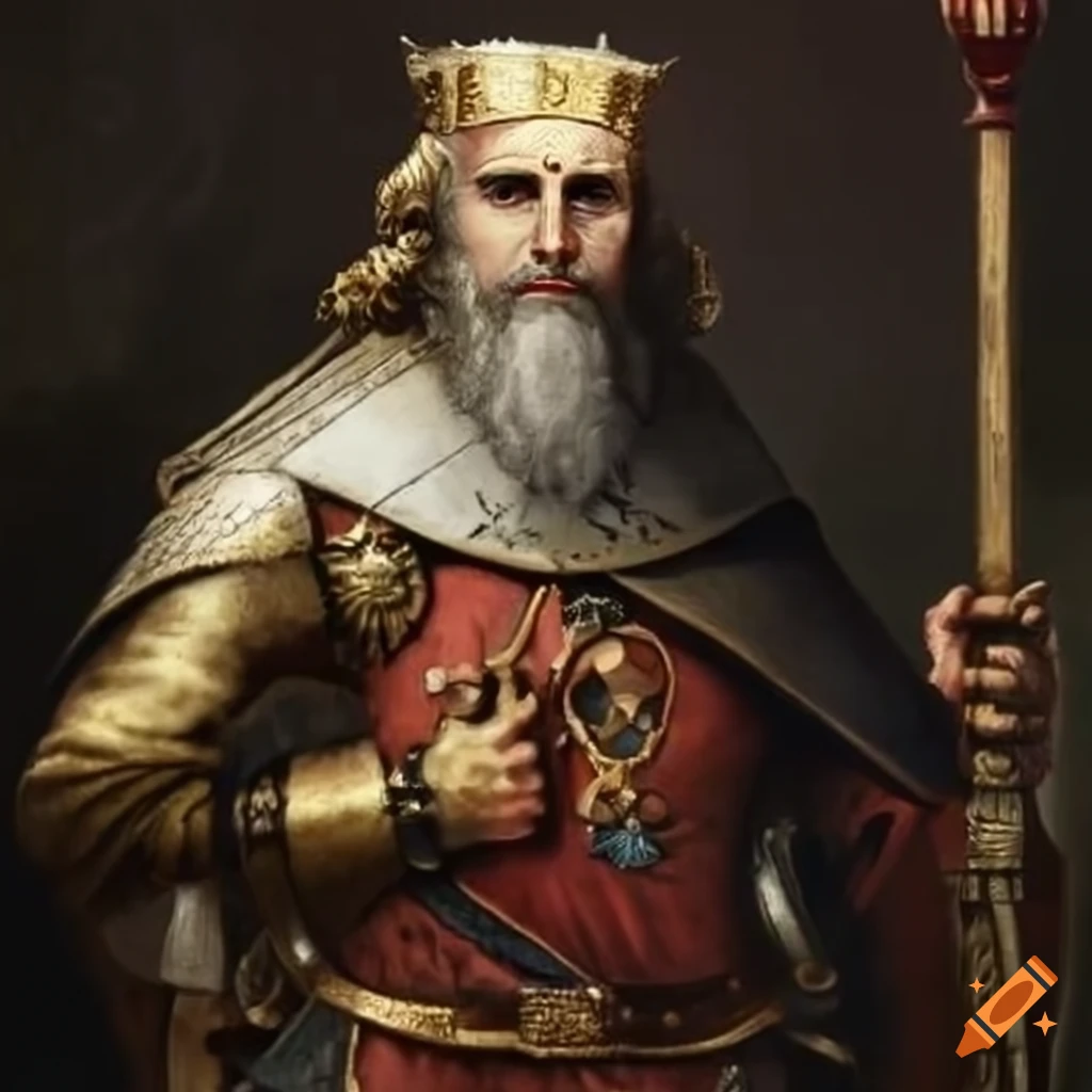 D. afonso henriques, first king of portugal in 1143 on Craiyon