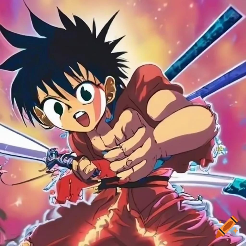 90's battle shonen anime on Craiyon