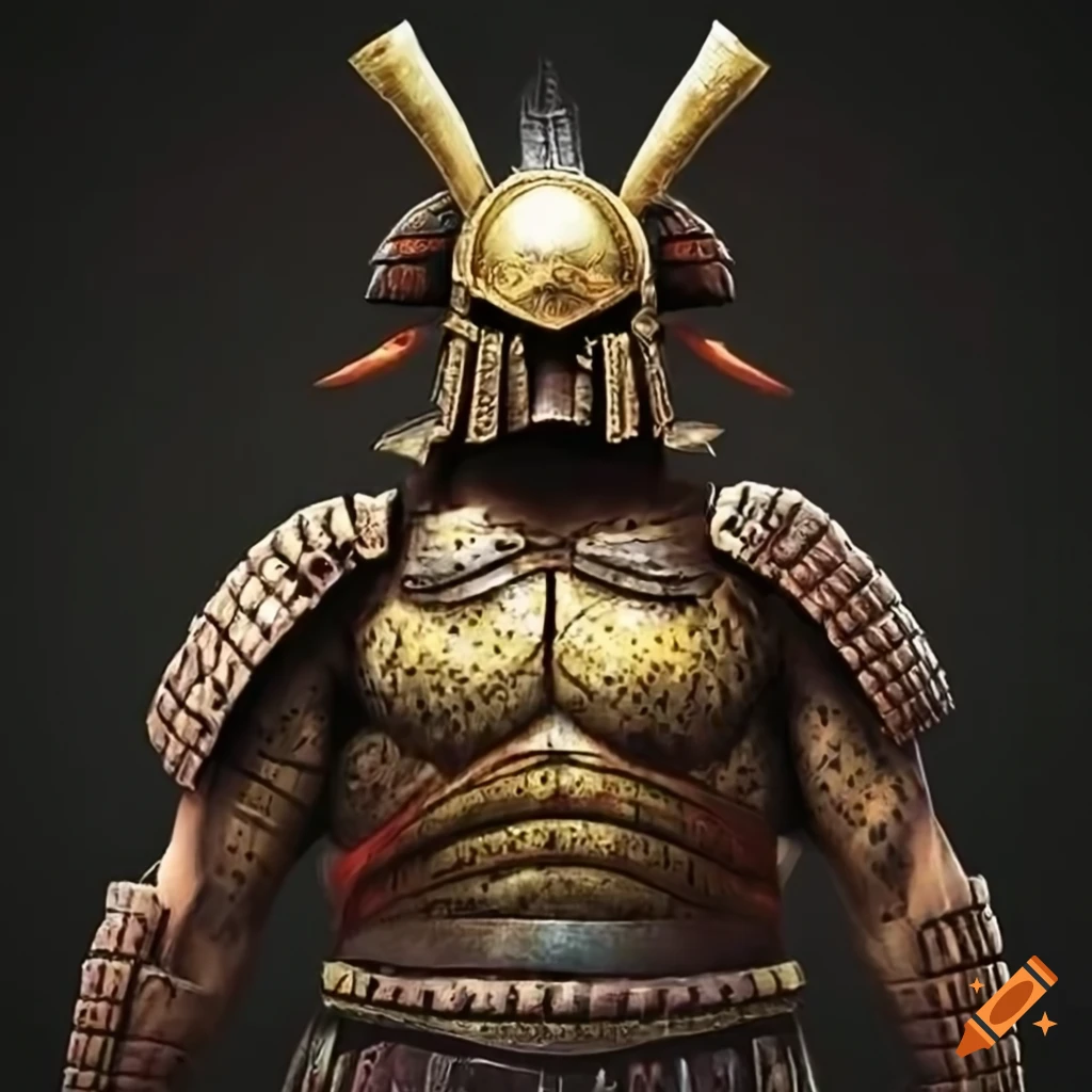 Fusion of a spartan and samurai warriors on Craiyon