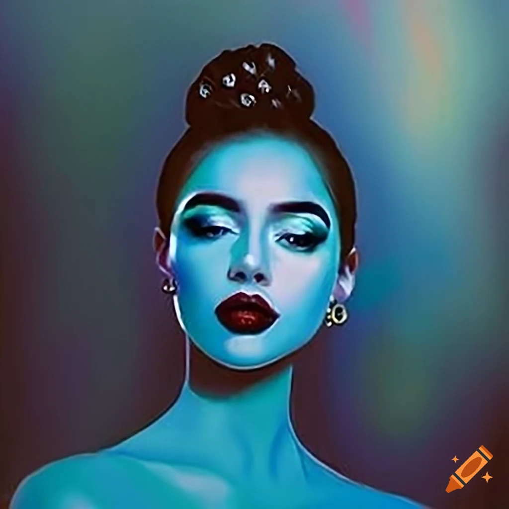 Sophisticated woman with captivating aura in a digital painting by ...