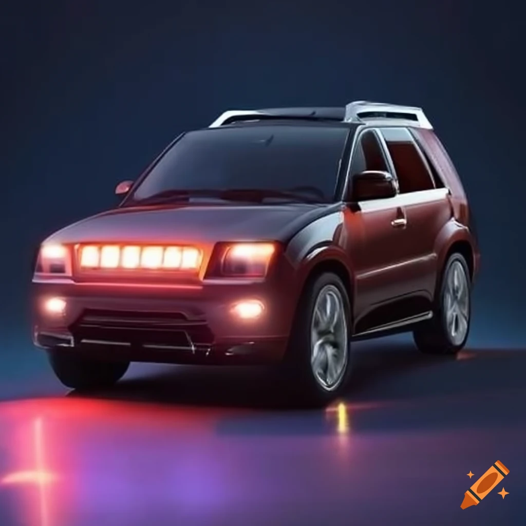 Ml320 suv with three lights on Craiyon