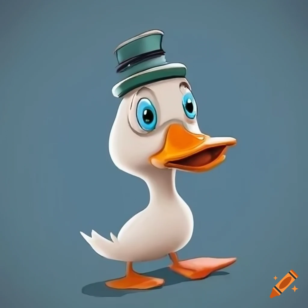 Cartoon duck character on Craiyon