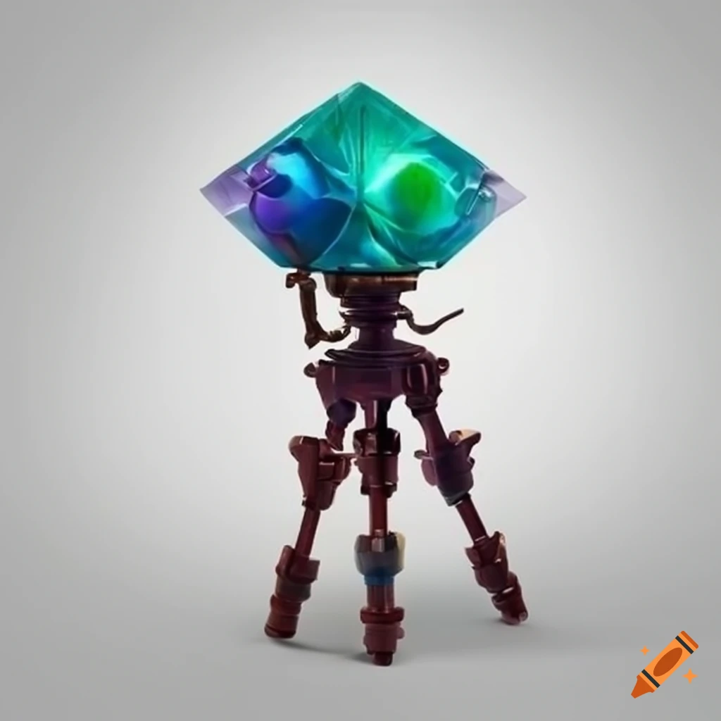 Fantasy small tripod powered by magic stones on Craiyon