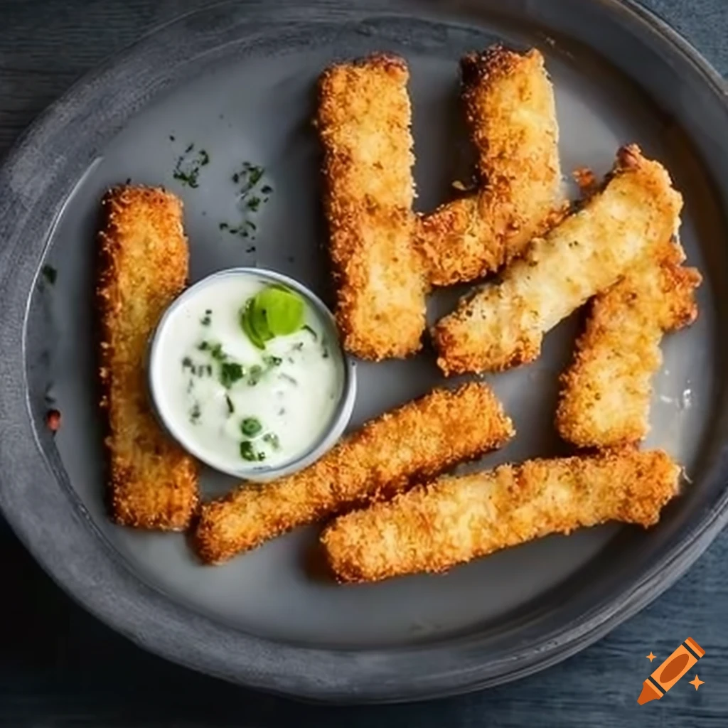 Fish sticks with tartar sauce on Craiyon