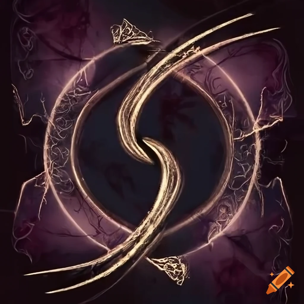 Twist of fate symbol with dark ambiance on Craiyon