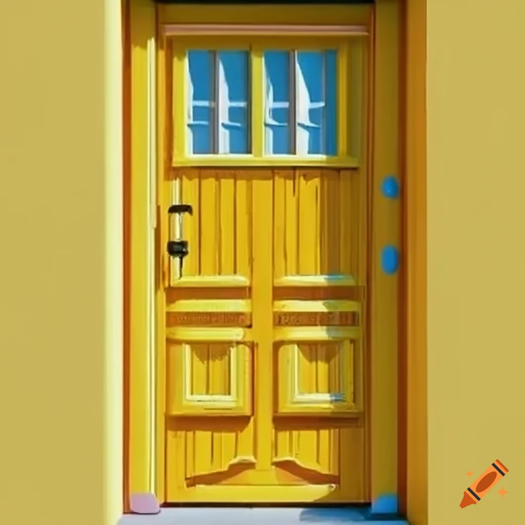 Yellow door on Craiyon