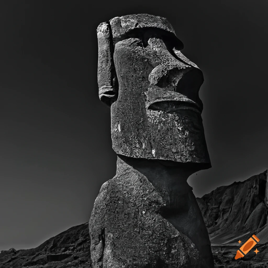 Moai statue on Craiyon