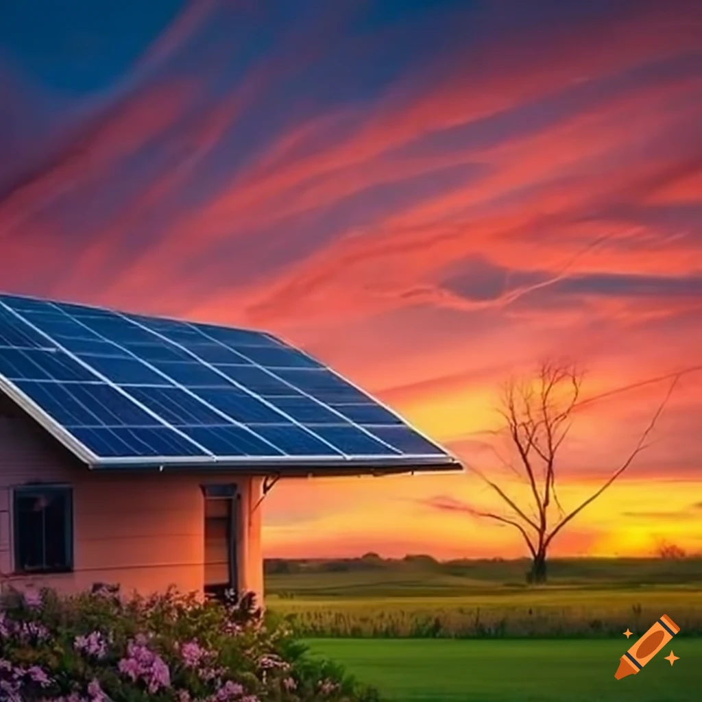 Solar house in spring on Craiyon
