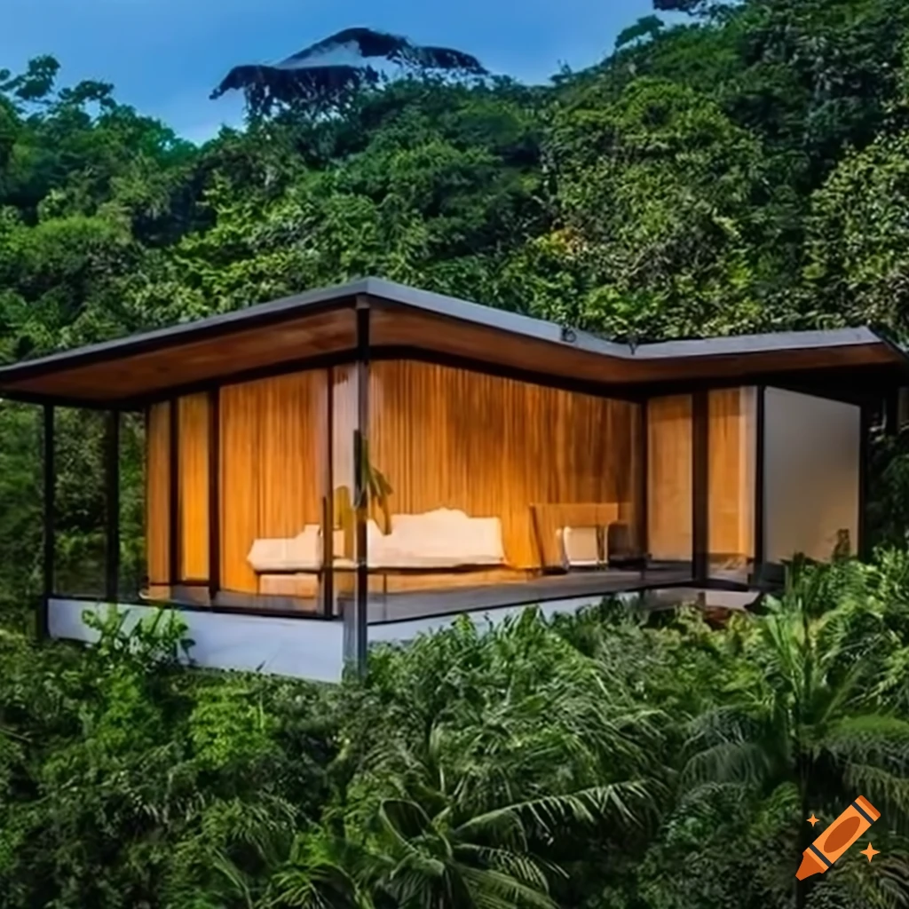 Modern eco-villa in the Galapagos rainforest with panoramic views on ...