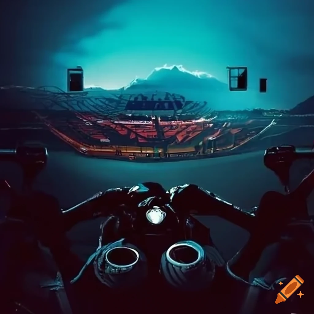 Motorcycle stadium on Craiyon