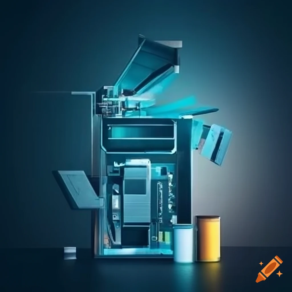 Office printing diagram on Craiyon