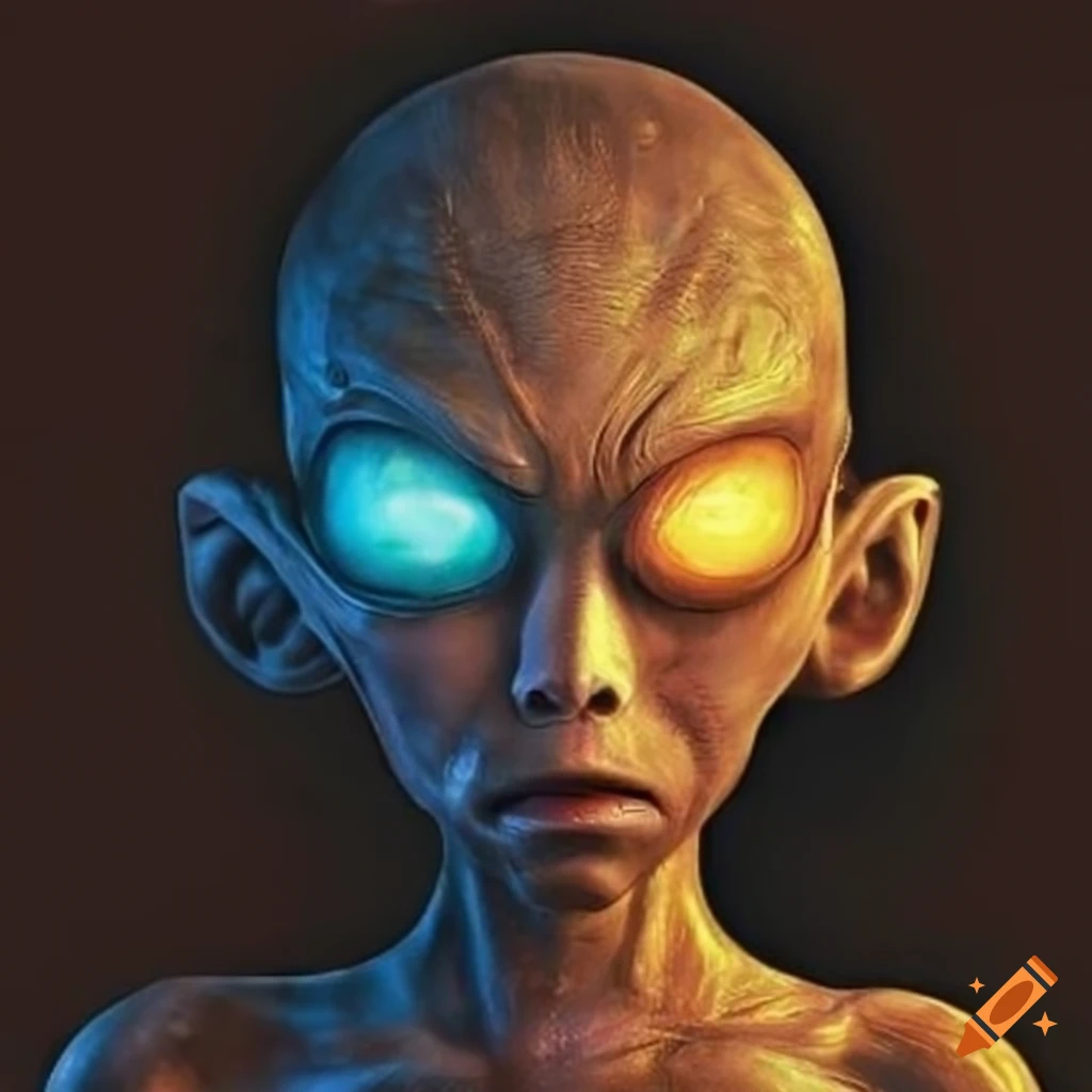 View of the world through alien eyes on Craiyon