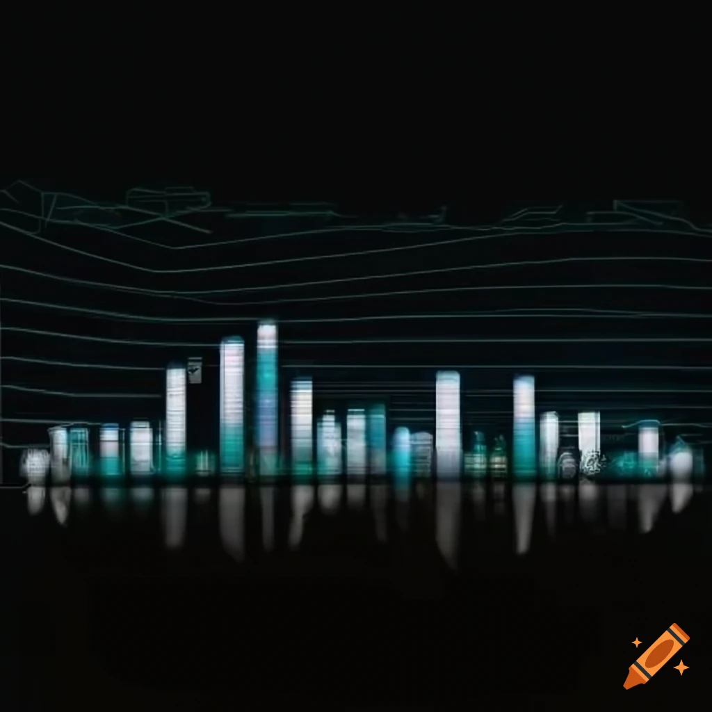 High-tech stock market graph on an outer-space themed background on Craiyon