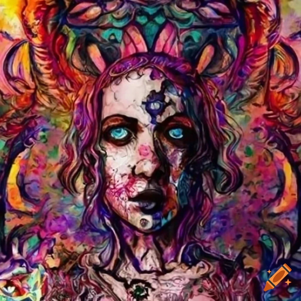 Gothic god of illusion and madness on Craiyon