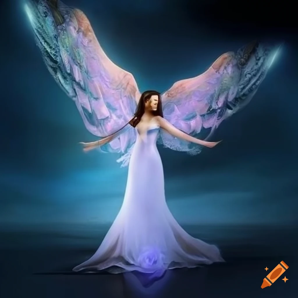 Majestic ethereal angel on Craiyon