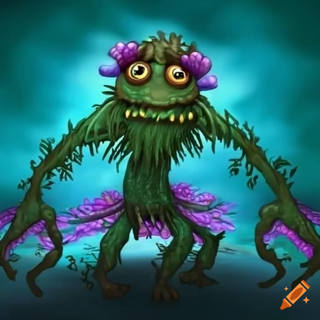 Singing monsters cedar tree creature on Craiyon