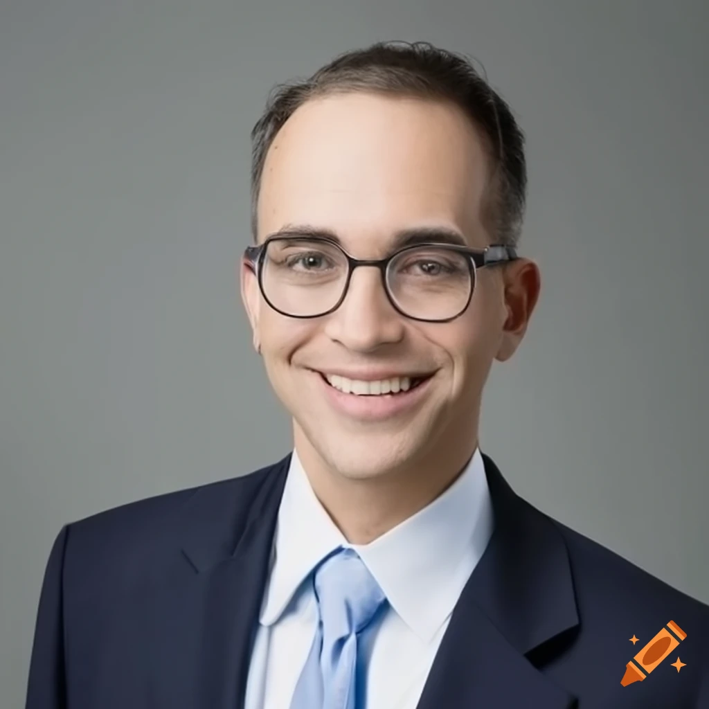 Male executive physician headshot with a subtle smile on Craiyon