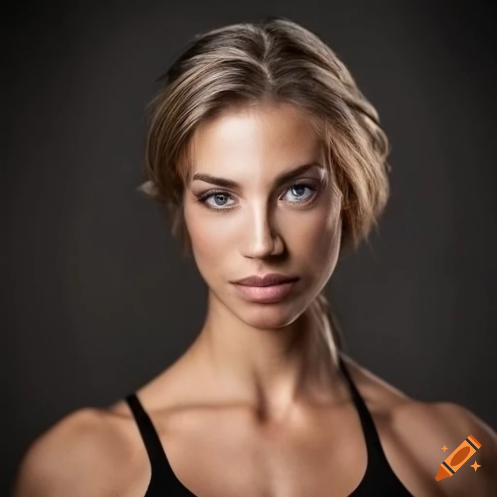 Fitness model headshot on Craiyon