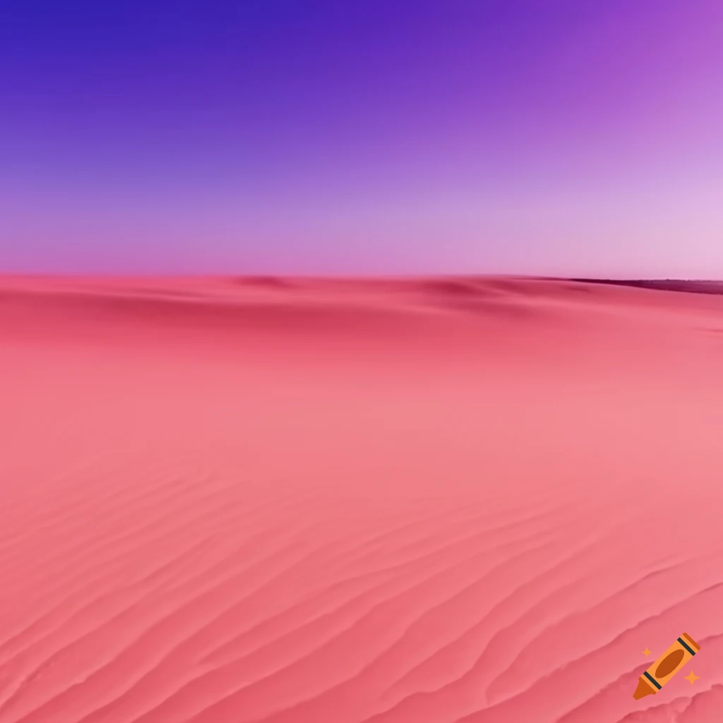 Pink sand desert landscape on Craiyon