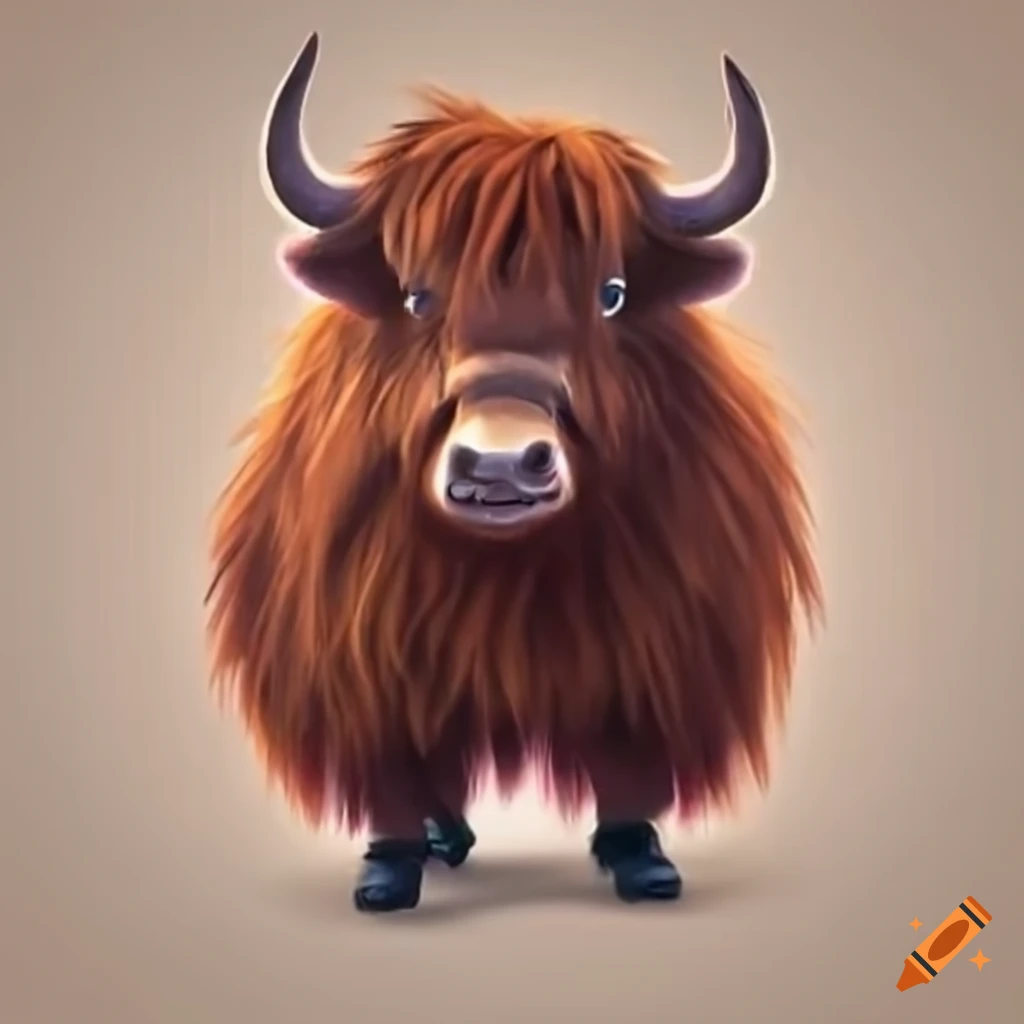 Animated yak on Craiyon