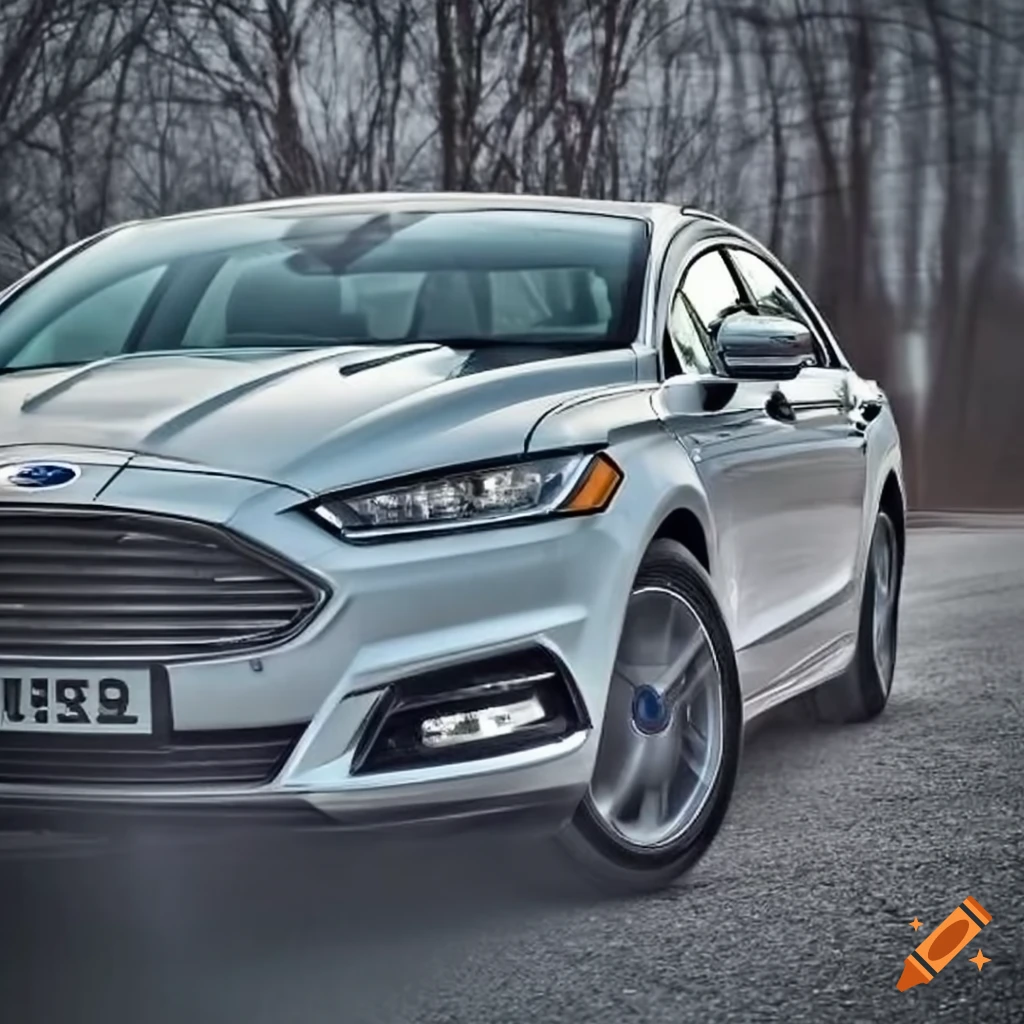 Ford mondeo titanium 2015 in white color on Craiyon