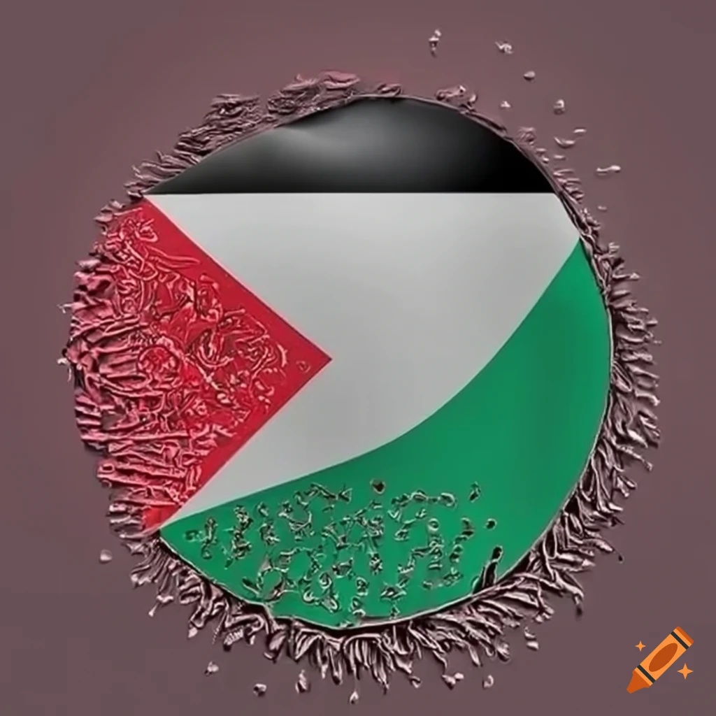 Intricate design of the flag of palestine on Craiyon