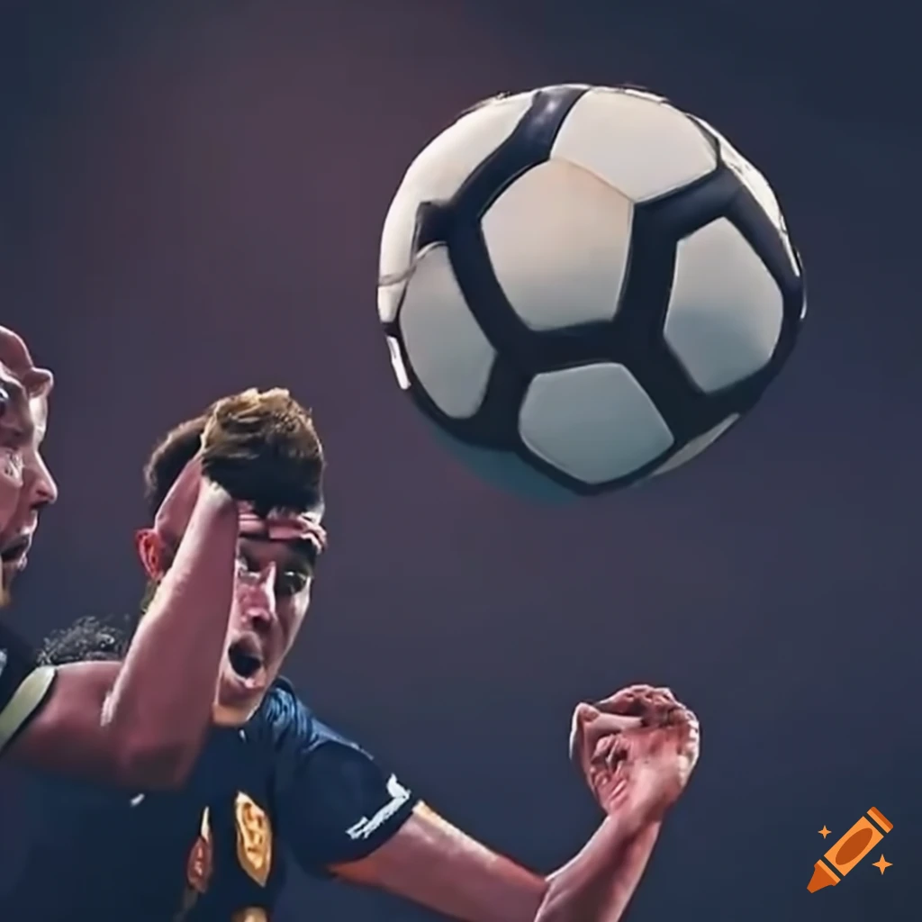 Intense football match with dramatic winning goal moment on Craiyon