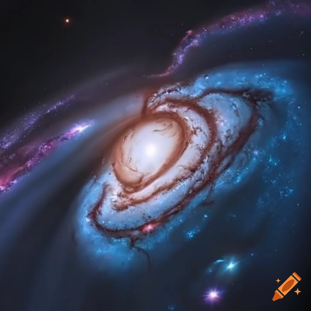 Many spiral galaxies in space on Craiyon