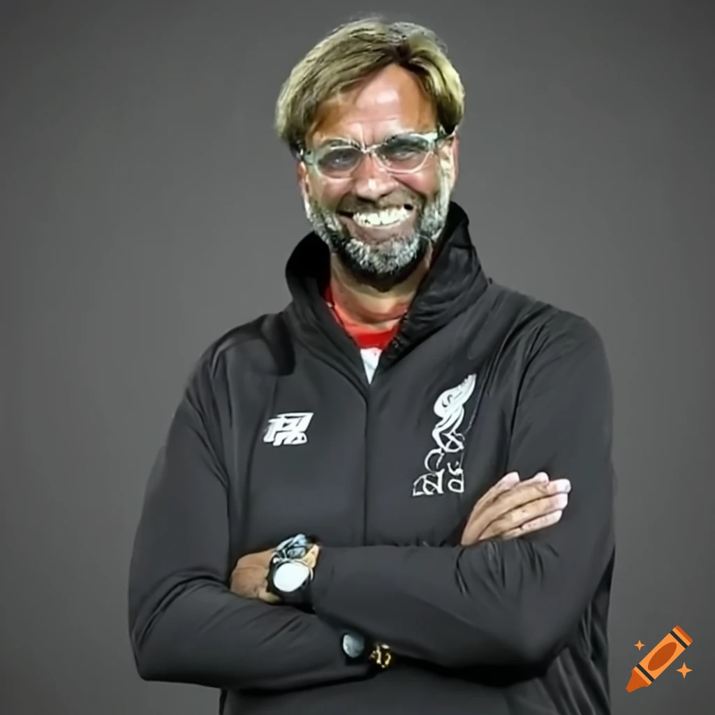 Portrait of jurgen klopp showing intense focus on Craiyon